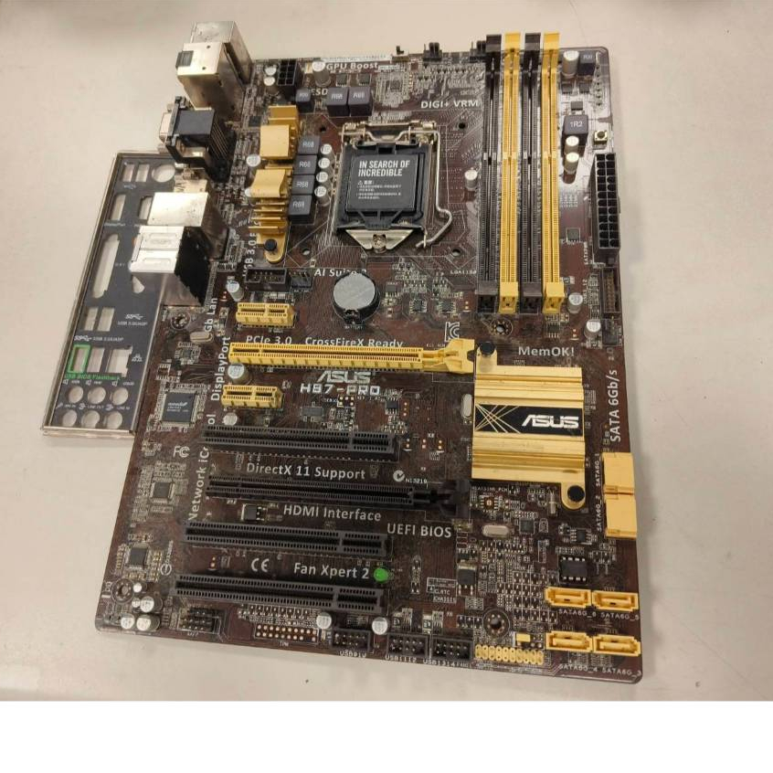 #858 ASUS H87-PRO 主機板 附檔板 | 蝦皮購物