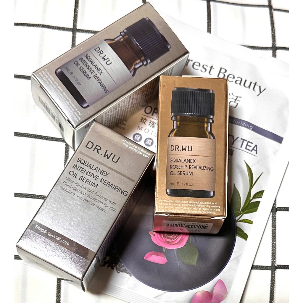 ⭐️ 公司貨 ⭐️ DR.WU角鯊潤澤修復精華油5ML/角鯊玫瑰果賦活精華油5ML | 蝦皮購物