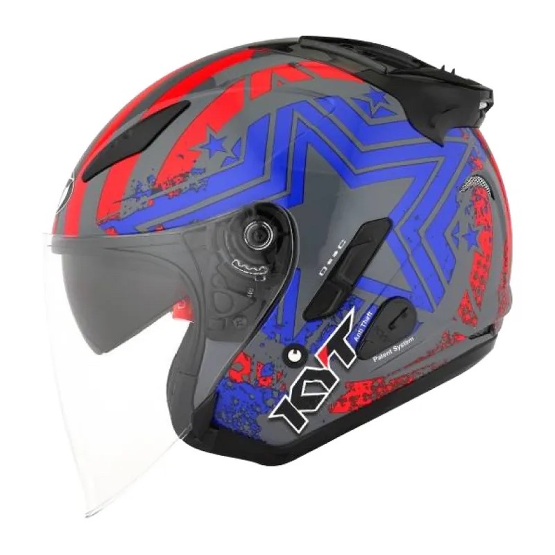 現貨 KYT DJ #S2 灰 彩繪3/4罩 安全帽 內置墨片 內襯可拆洗 通風 透氣 | 蝦皮購物