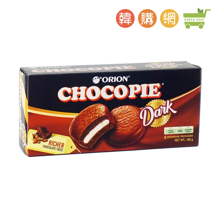 韓國好麗友 黑巧克力派180g(6入)【韓購網】DARK CHOCOPIE 6P | 蝦皮購物