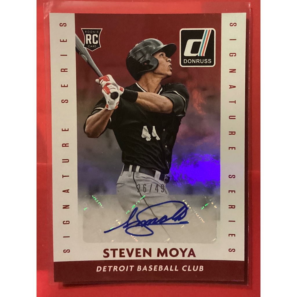 台鋼雄鷹，魔鷹（Steven Moya）2015 donruss 美國職棒親筆簽名卡 , 限量 49 張 | 蝦皮購物