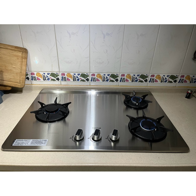 比對岸製更耐用-林內牌RB-L3700S(L)左大檯面式三口彩焱爐-同RBL3700S(R)右大功能 左大右大指單一大邊 | 蝦皮購物