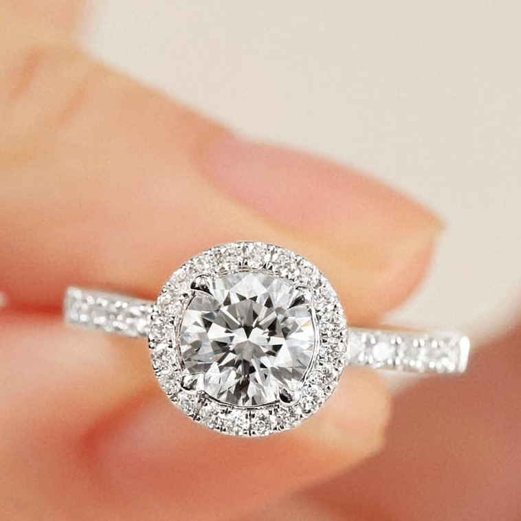 隔日到貨 公主圓鑽 1克拉 莫桑鑽 D 3EX VVS1 八心八箭 水晶 戒指 固定式戒圍 美國戒圍 248 | 蝦皮購物