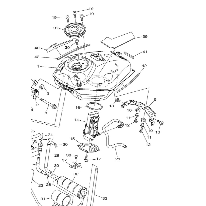 YAMAHA 2014~2019 MT07 MT-07 汽油管 1WS-13971-00 | 蝦皮購物