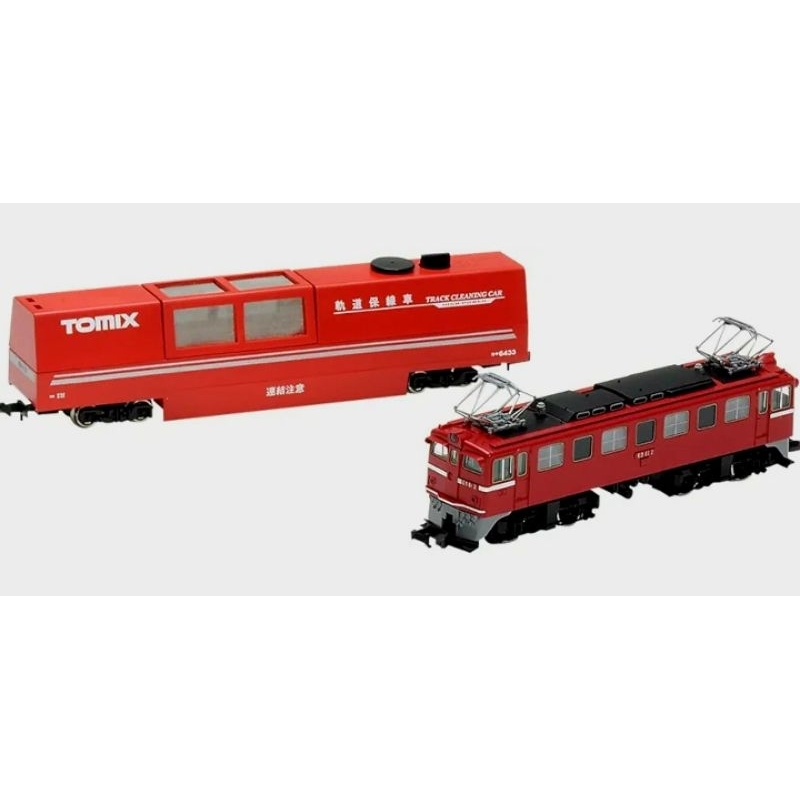 [通路新品最低價，現貨剩一組，含ED61動力車頭] TOMIX 6433 N規 多功能軌道清潔車 ED61 牽引用機關車 | 蝦皮購物