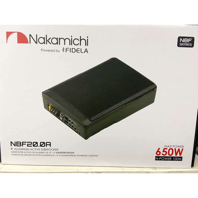 愛車堡汽車音響 Nakamichi 日本中道 NBF20.0A 8吋薄型重低音 主動式超重低音 重低音喇叭 車用喇叭 | 蝦皮購物