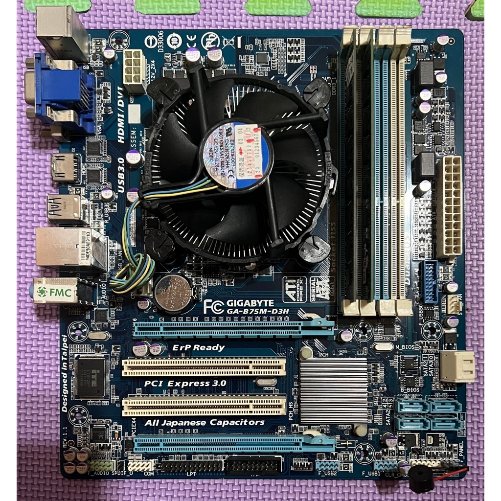 技嘉 GA-B75M-D3H 二手主機板 附I5-2400 CPU 16G記憶體 有檔板的半套電腦 | 蝦皮購物