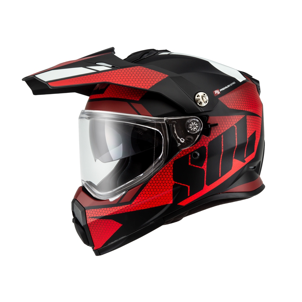 台南WS騎士用品 SOL SS-2P 太空漫遊 消光黑/紅 內墨鏡 金屬雙D扣 全罩式 越野帽 PC安全帽 | 蝦皮購物