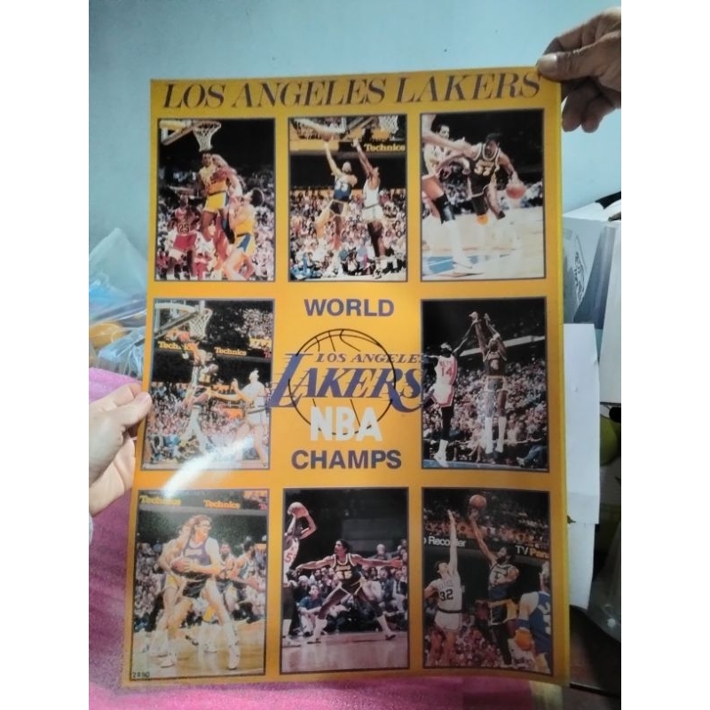 1987 STARLINE “Los Angeles Lakers World Champs 湖人海報 | 蝦皮購物