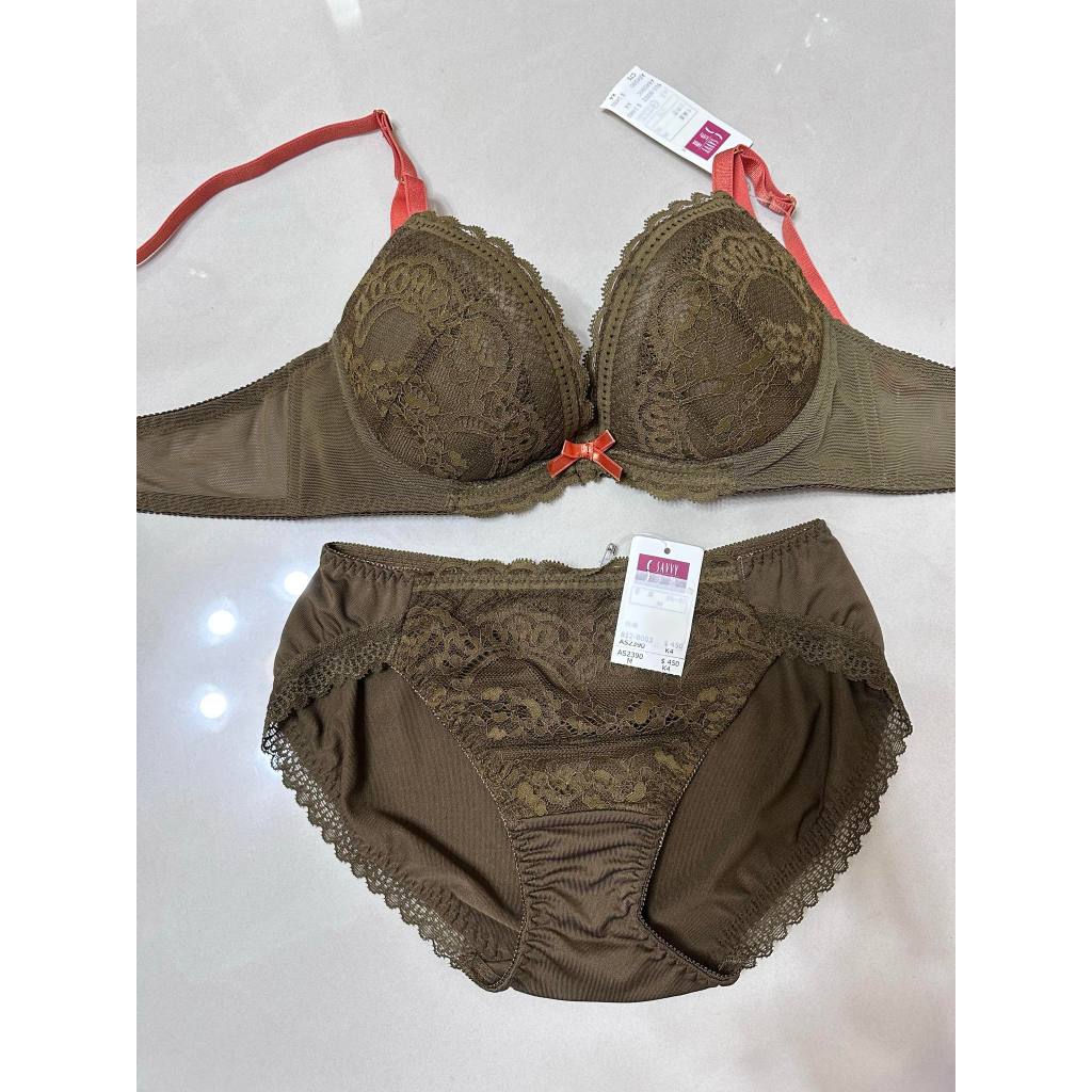 華歌爾 質感 蕾絲內衣 下厚水餃墊 包覆 零碼 優惠 百貨專櫃 獨家 75C 80C 75B 80D 咖色 內褲M | 蝦皮購物