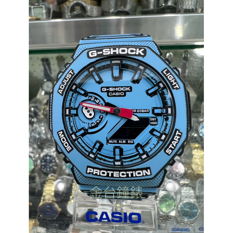 【金台鐘錶】CASIO卡西歐G-SHOCK GA-2100MNG-2A (限量) 日本漫畫風格 藍色 農家橡樹 | 蝦皮購物