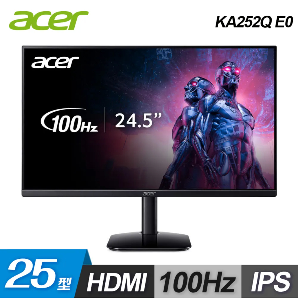 桃園全新現貨🔥 ACER 宏碁 KA252Q E0 25型 IPS 無邊框螢幕 FHD/100Hz/1ms/IPS | 蝦皮購物