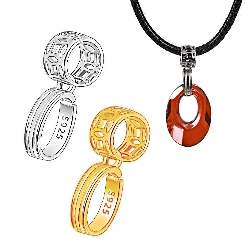 【Mom&Sons】s925純銀 圓環扣 孔徑4mm 吊墜扣 銀扣頭 圓圈銀夾扣 | 蝦皮購物