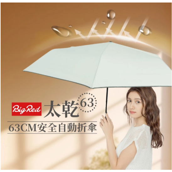 【雨傘王捷運門市】《BigRed 太乾63》25吋安全自動傘 雙人款 反光邊條 快乾 速乾 輕量 終身免費維修 | 蝦皮購物