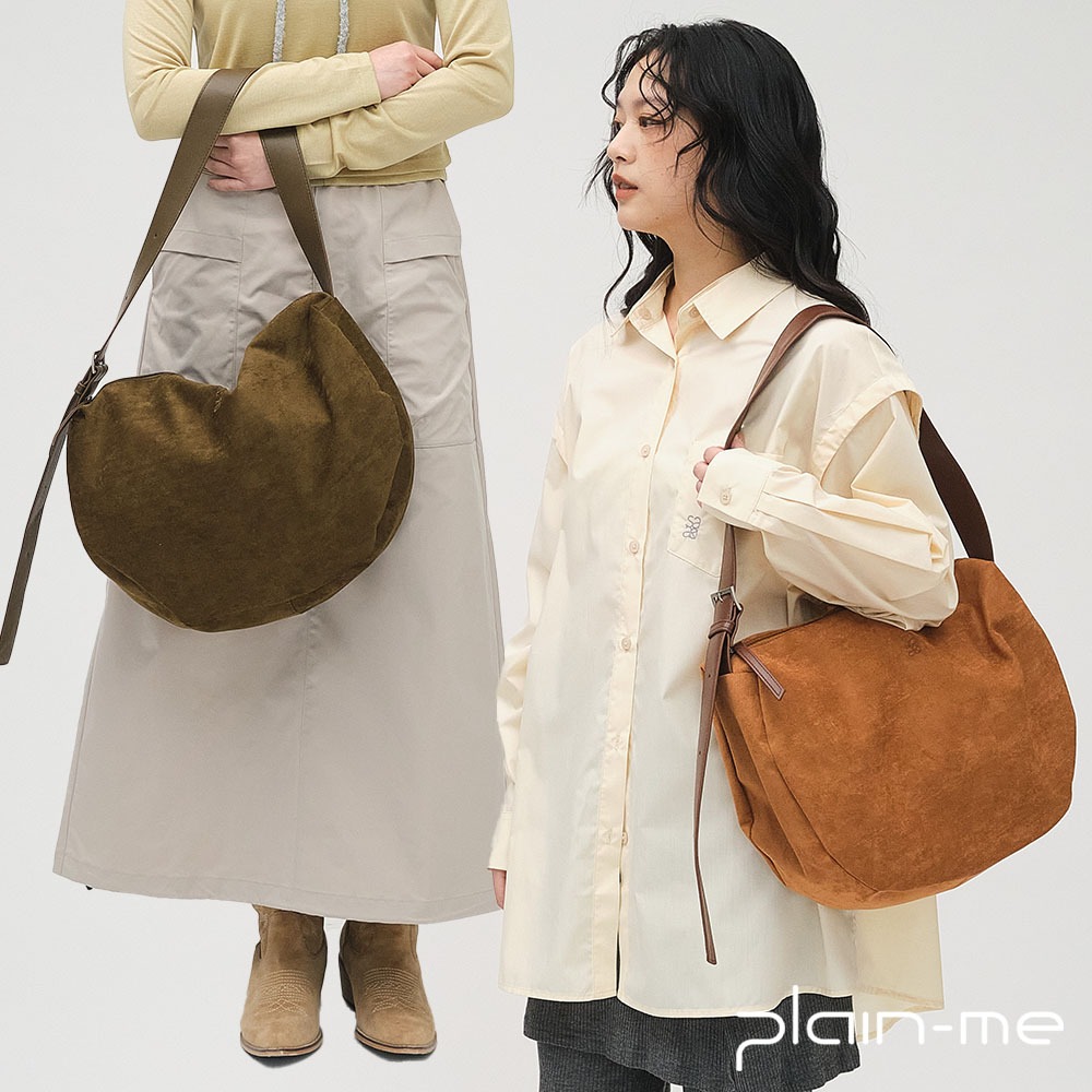 plain-me [SAAKO 麂皮中型] 半月包 斜背包 肩背包 [SAA3017-251] | 蝦皮購物
