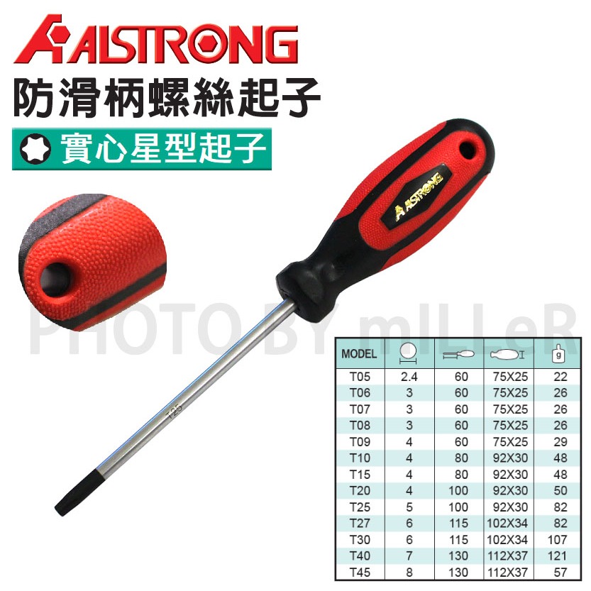 【含稅-可統編】ALSTRONG 標準型 星型起子 防滑柄螺絲起子 T05 T06 T07 T08 T09 T10 | 蝦皮購物