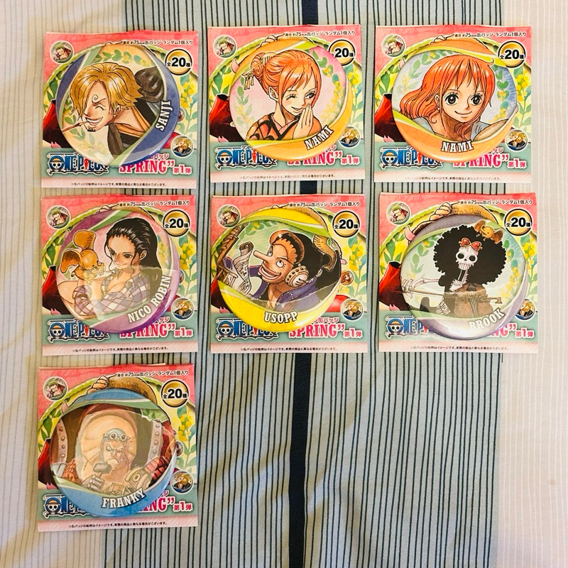 日本 航海王 春日 香吉士 娜美 羅賓 騙人布 布魯克 佛朗基 jf2025 原畫 徽章 海賊王 one piece | 蝦皮購物