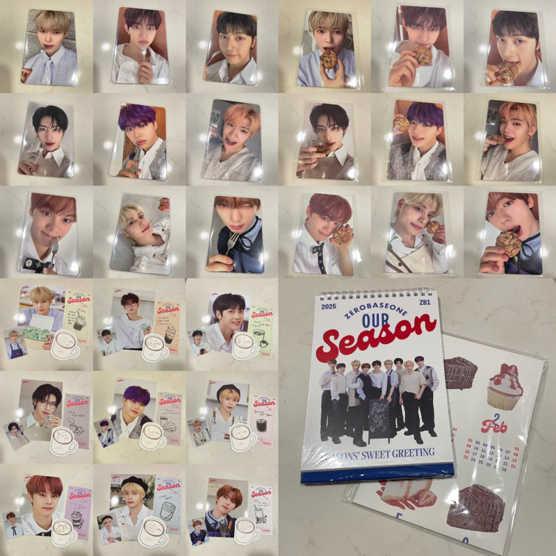 (現貨）ZEROBASEONE 2025 Season's Greetings 年曆組 ZB1桌曆 特典小卡 特典卡拆售 | 蝦皮購物