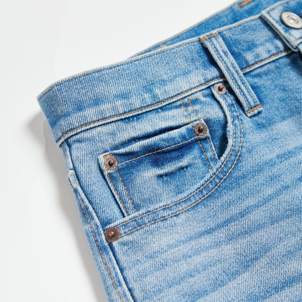 EDWIN 男款 RED LABEL 365 丹寧中腰錐形褲(漂淺藍) | 蝦皮購物