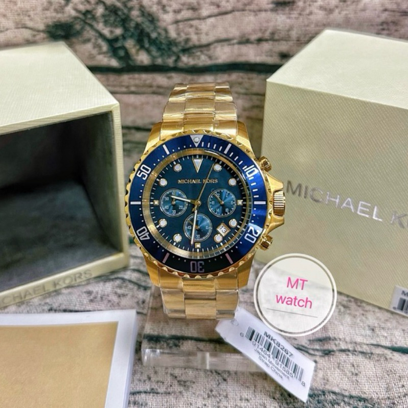 MK-mk8267藍金水鬼 男錶 手錶 精品錶 精品手錶 | 蝦皮購物