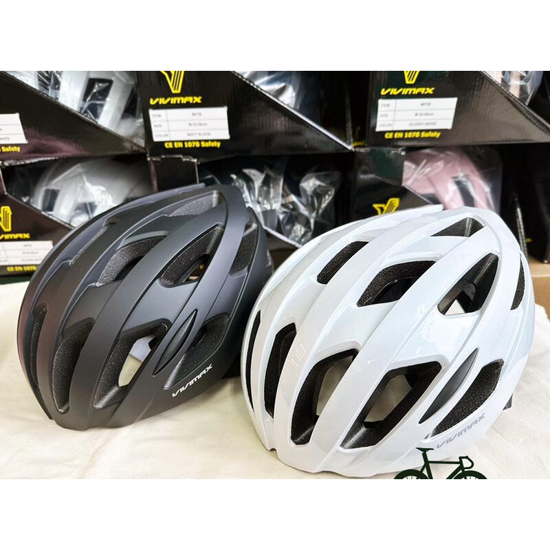 Vivimax BETA『珍珠白/消光黑』自行車安全帽 M/L｜亮面白/消光黑 通風 散熱 輕量 | 蝦皮購物