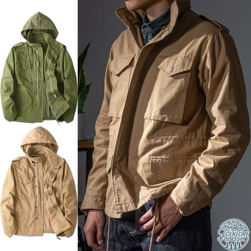 Folklore Classic 雙色 重磅復刻純棉M65 Field Jacket 四口袋軍裝風衣外套 野戰夾克 | 蝦皮購物