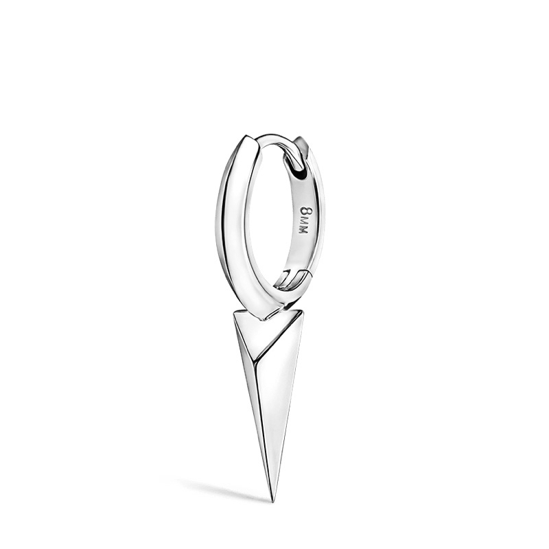 MARIA TASH 14k 白金耳環 8mm 一對 | 蝦皮購物