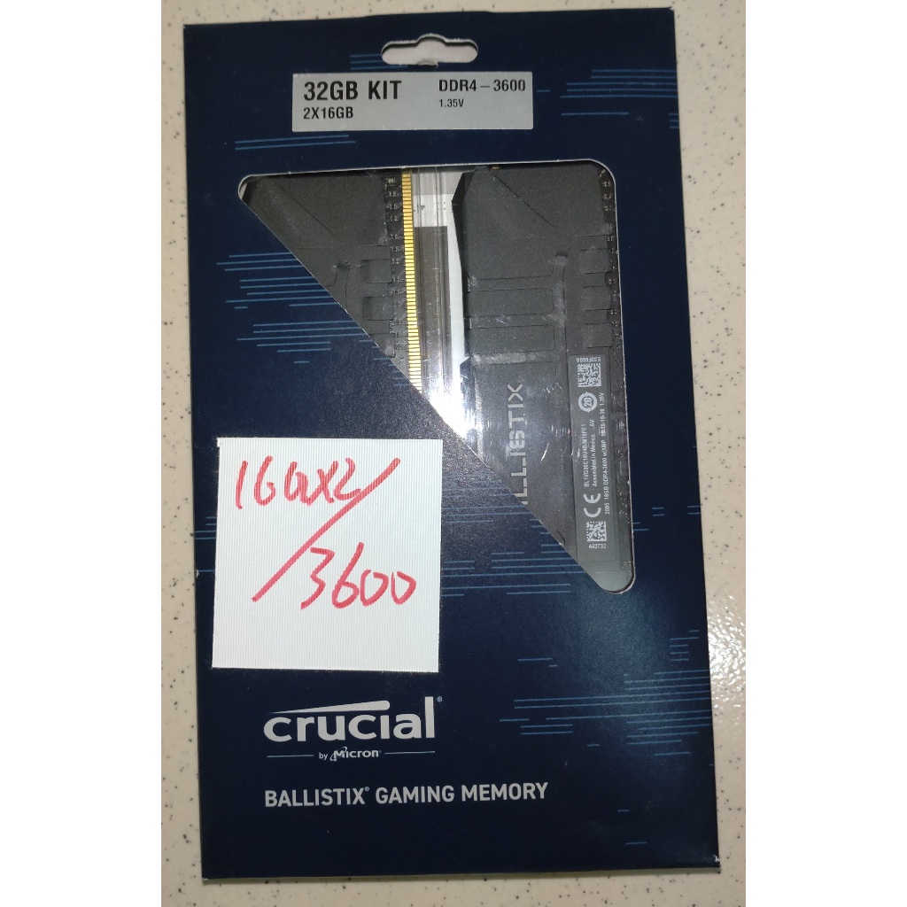 美光 DDR4 3600 32G(16G*2)(Crucial Ballistix D4 3600 32G(16G*2) | 蝦皮購物