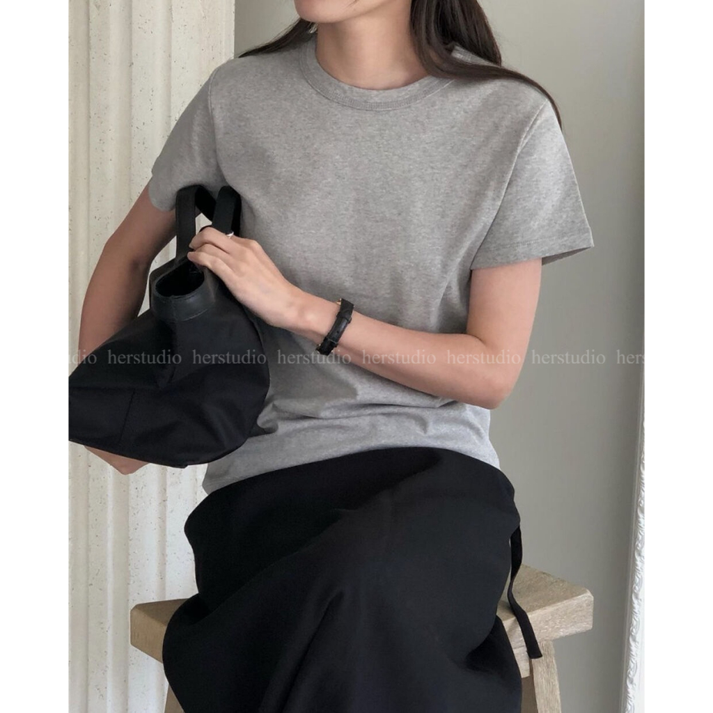 HERStudio韓國代購 高磅數基礎短袖棉T(5col) | 蝦皮購物