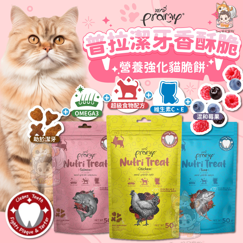 💫提尼寵物💫【Pramy】Pramy普拉香酥脆 香酥餅 貓脆餅 貓零食 貓餅乾 爆脆餅 潔牙餅 貓點心 普拉脆餅 貓餅乾 | 蝦皮購物