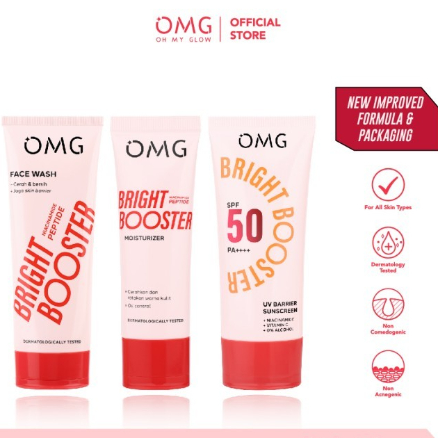 [PO] OMG Bright Booster Sunscreen Face Wash Moisturizer | 蝦皮購物