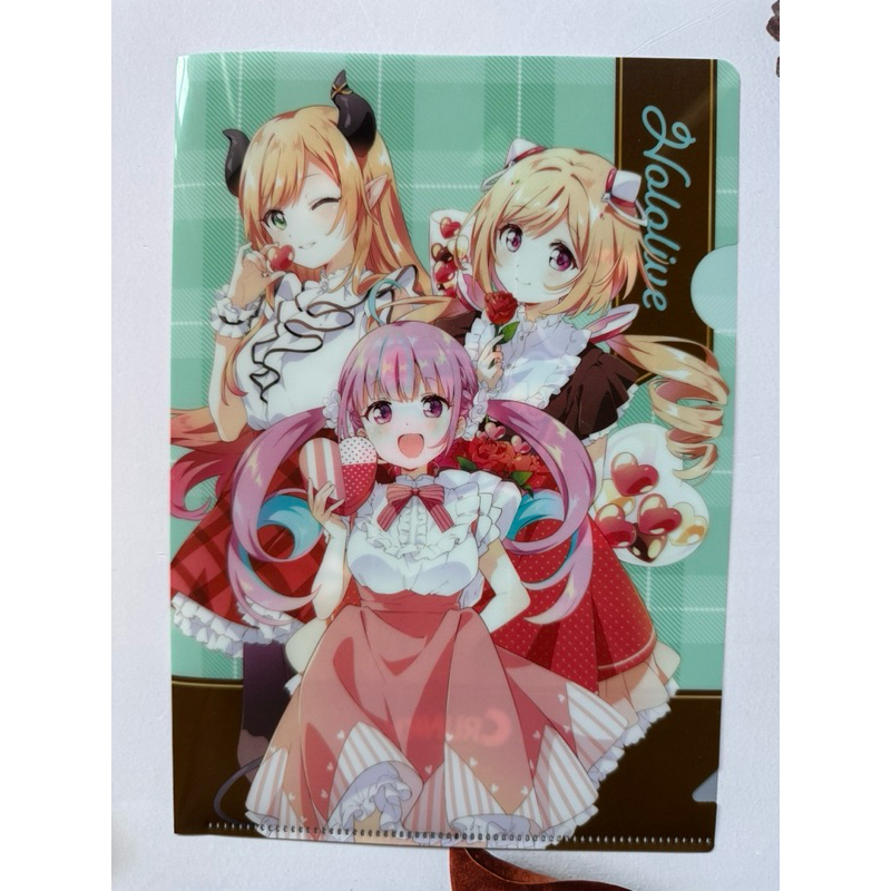 ￥My公仔￥ 日本限定 Hololive 湊阿庫婭 癒月巧可 Lawson 特典 A5資料夾 情人節 巧克力聯名a | 蝦皮購物