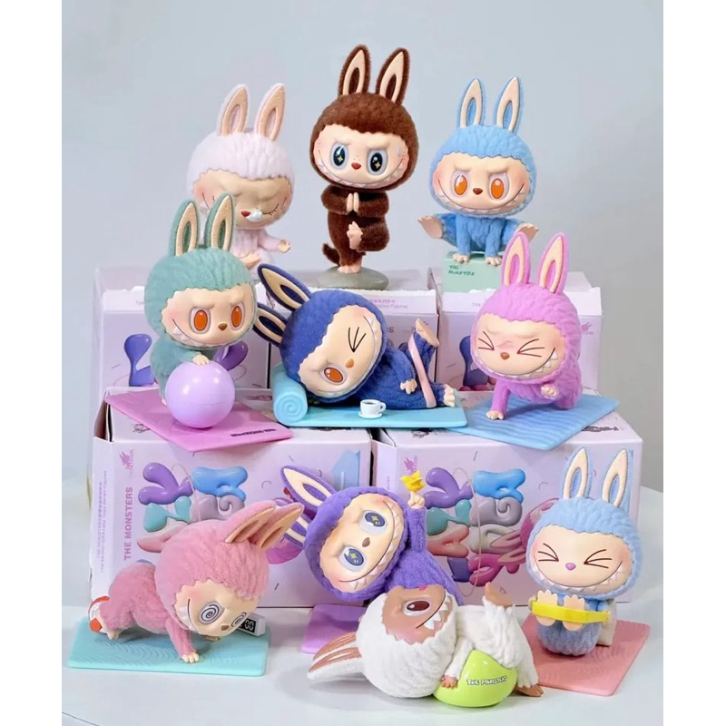 POPMART 泡泡瑪特 LABUBU LAZY YOGA 拉布布 慵懶 瑜珈 系列 糖膠 植絨 盲盒 公仔 | 蝦皮購物