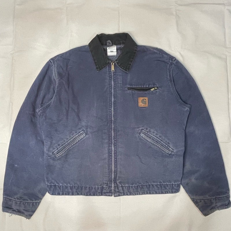 （已售出）Vintage Carhartt J64 PTL Detroit Jacket 底特律夾克 古著 汽油藍 | 蝦皮購物