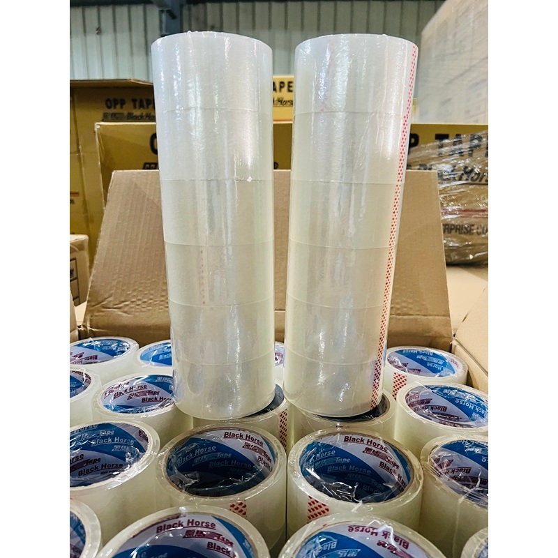 【優購黏】OPP封箱膠帶【黑馬牌《透明》48m/m*40Y*0.043】6捲/束(含稅開發票) | 蝦皮購物