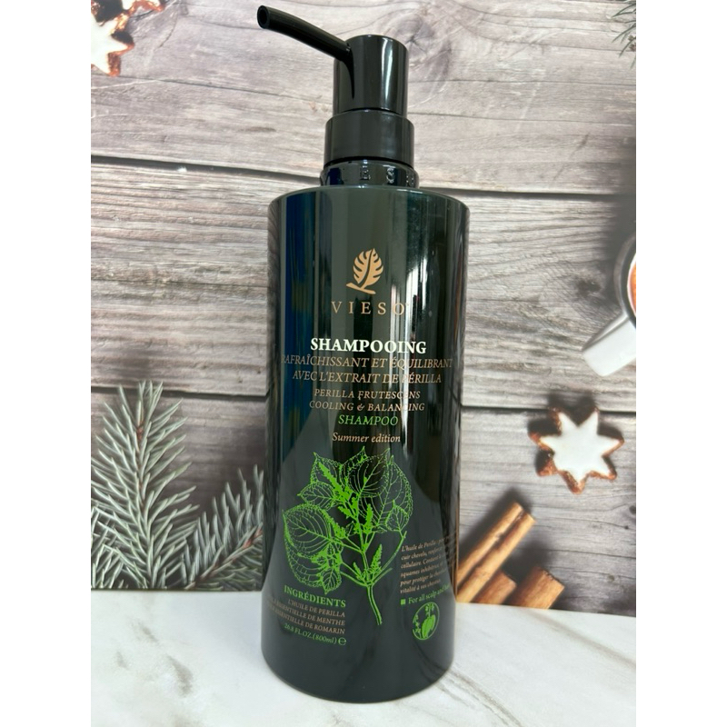 VIESO 法國植萃 紫蘇沁涼平衡洗髮精800ml 紫蘇夏沁頭皮膜 130ml | 蝦皮購物