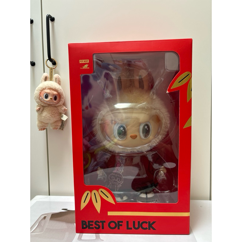 Labubu labubu 海外限定 BEST OF LUCK 搪膠毛絨公仔 祝你好運 | 蝦皮購物