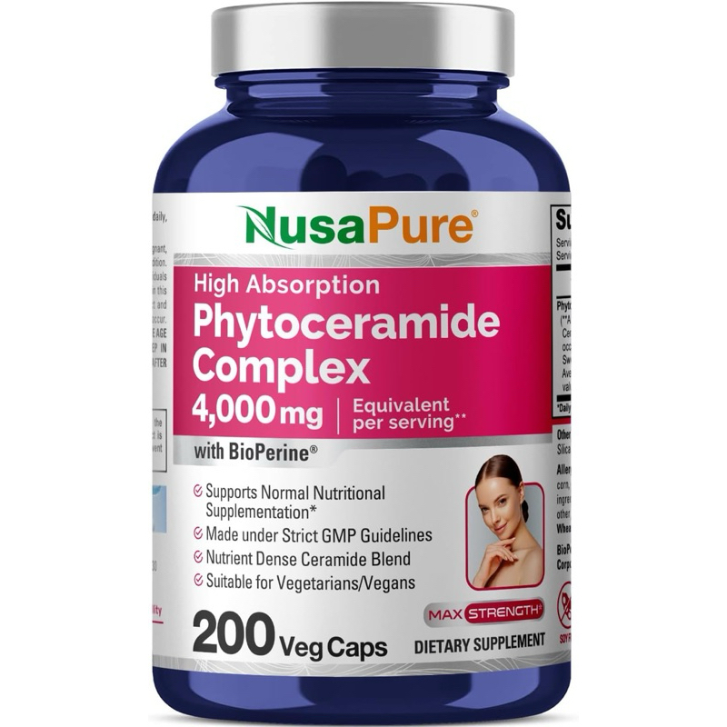🔥現貨！NusaPure Phytoceramide 植物神經醯胺複合物4000毫克 200 粒素食膠囊 | 蝦皮購物