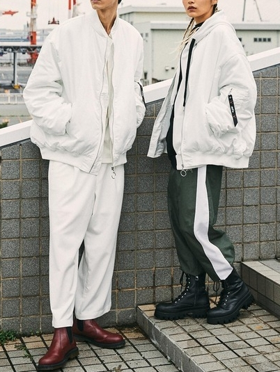 【日本品牌act’m】全新┃MA-1街頭感廓形oversize飛行外套（白色2號） | 蝦皮購物