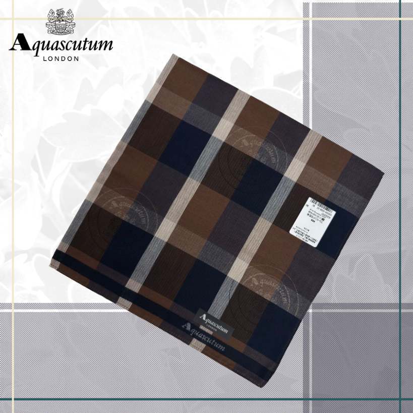 【e2life】韓國製 Aquascutum 雅格獅丹 100% 純棉 緹花 男手帕 #2 | 蝦皮購物