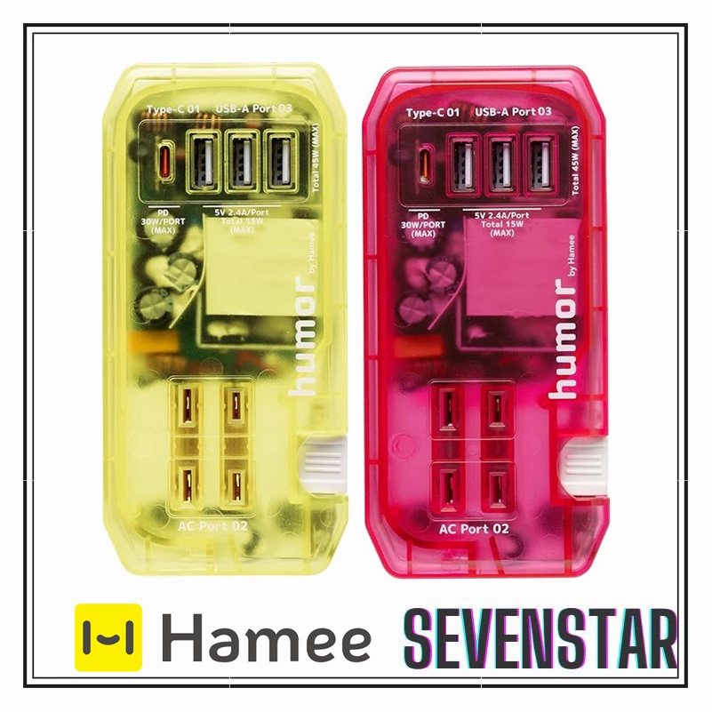 日本直送 Hamee humor handy Plus 多功能充電座 旅行插座 AC USB Type-C 電線收納 | 蝦皮購物