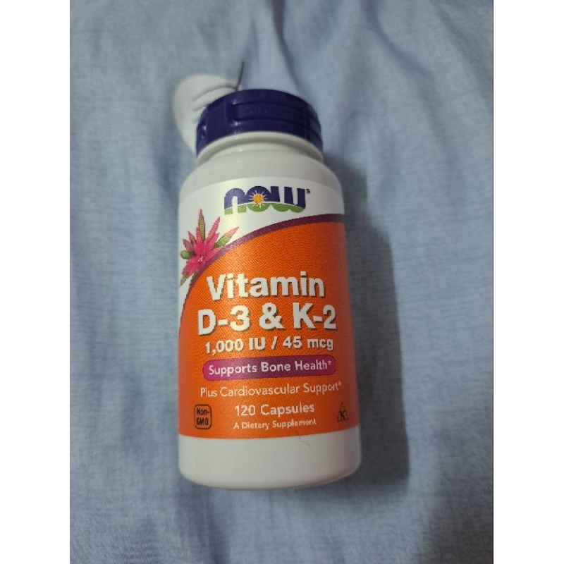 現貨！ NOW 維生素 D-3&K-2 （120粒/瓶）期限202711 | 蝦皮購物