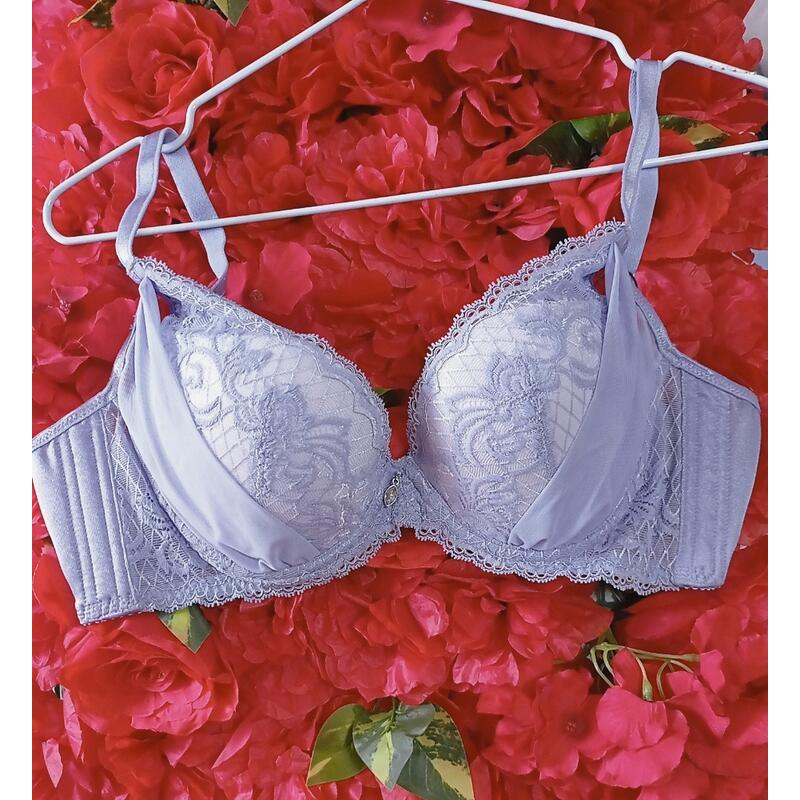 【EASY SHOP轉售】MG3207845魔塑弧蝶低脊心集中機能85B=38B包覆單內衣(UL0藍紫) | 蝦皮購物