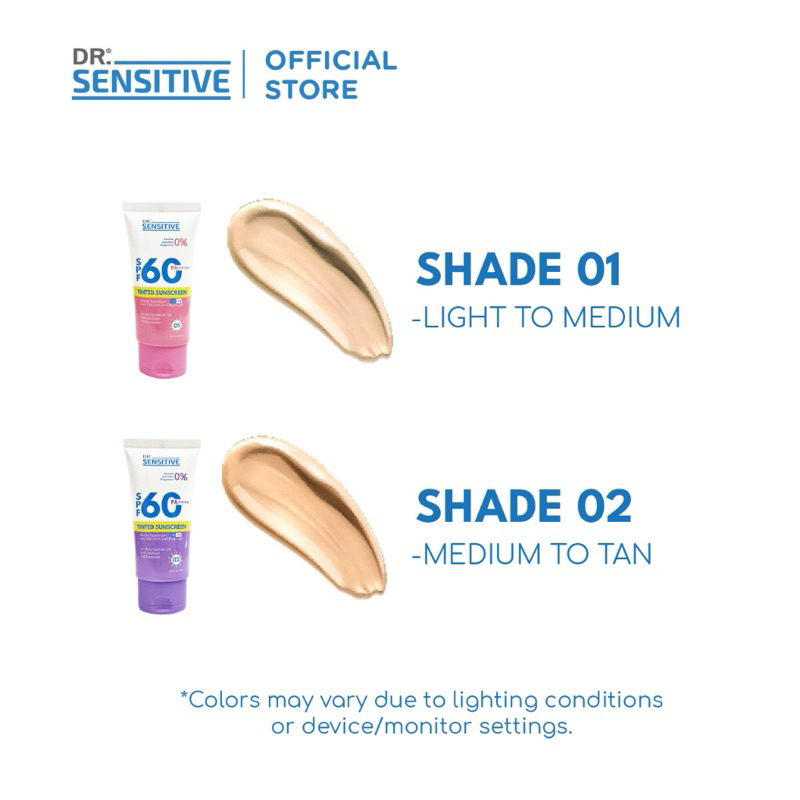 Dr Sensitive Tinted Sunscreen SPF60++++ 40ml | 蝦皮購物
