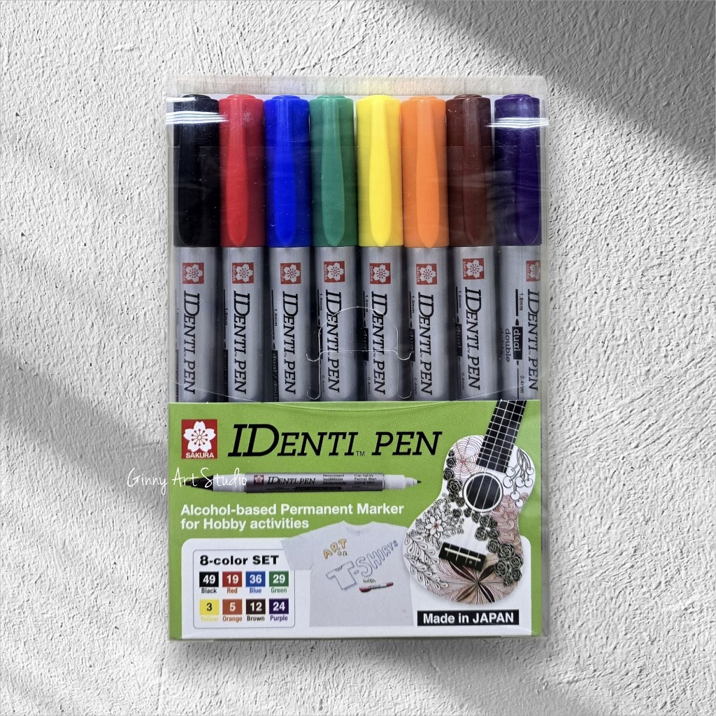 【盈盈愛兔巢】日本原裝｜SAKURA 櫻花｜IDenti-Pen｜雙頭油性筆｜8色組套組 | 蝦皮購物