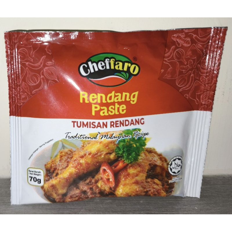 🇲🇾Cheffaro 70g小包裝 仁當 即煮醬 Rendang Paste TUMISAN RENDANG | 蝦皮購物
