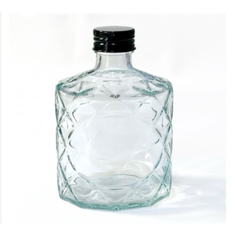 菱紋鑽石玻璃瓶 ☆ VITO zakka ☆ 飲料瓶 小酒瓶 玻璃瓶 水瓶 造型飲料瓶 造型酒瓶 果汁瓶 咖啡瓶 | 蝦皮購物