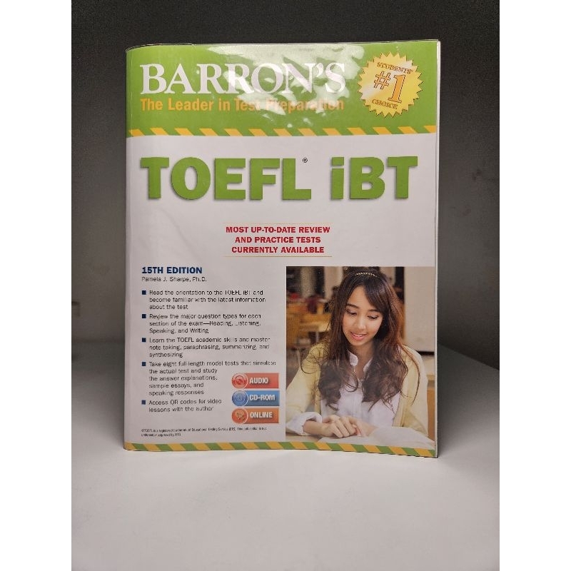 【全新】托福 Barron's TOEFL iBT 15th edition | 蝦皮購物