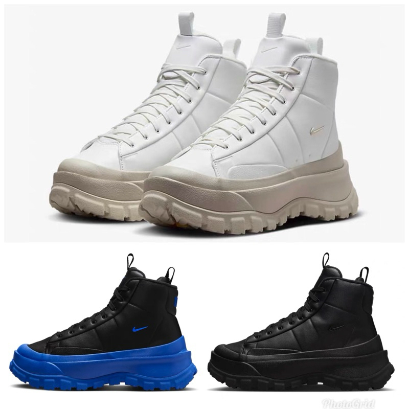 降！全新 W NIKE BLAZER ROAM MID 米白 黑 藍 高筒 厚底 增高 運動 女鞋 FQ9065-002 | 蝦皮購物