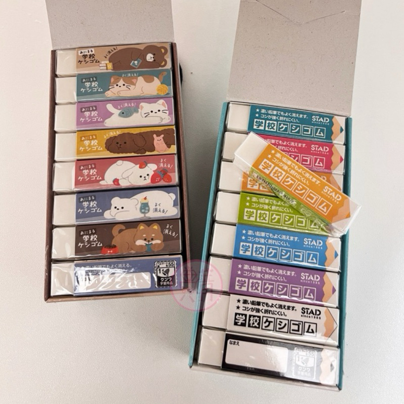 Kutsuwa STAD 濃色鉛筆專用 可愛動物 淺色鉛筆 減屑 無毒 橡皮擦 擦布 實拍圖 隨機出貨 文具 學用品 | 蝦皮購物